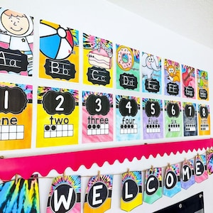Tie Dye Retro Classroom Decor Bundle Classroom Groovy Classroom ...