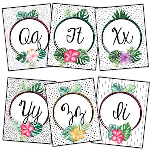 Cursive and Print Alphabet Posters for the Classroom Printable Alphabet ...