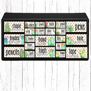 Cactus Teacher Tool Box Labels, Cactus Classroom Decor Teacher Toolbox ...