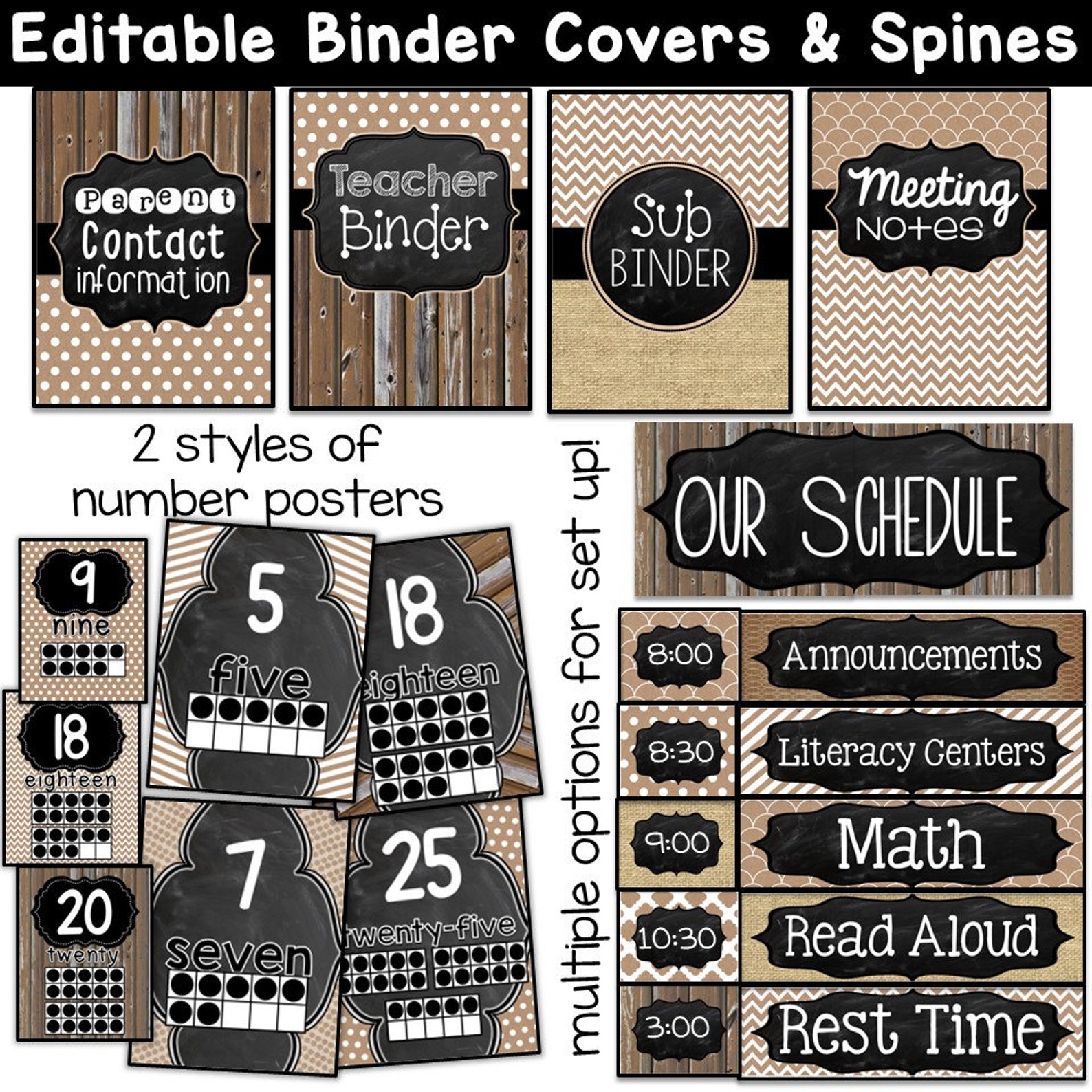 Farmhouse Neutral Classroom Decor Bundle Classroom Bulletin - Etsy