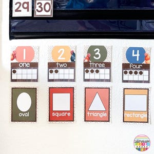 PRINTABLE Shapes Poster Charts Farmhouse Chicken Classroom Decor 2D and ...