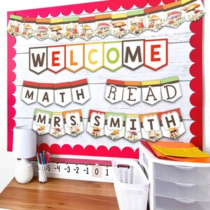 Editable Toadstool Bunting Bulletin Board Banner Letters Mushroom ...