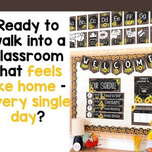 Bright Sunflower Classroom Decor Bundle | Printable Classroom Bulletin ...