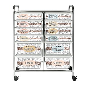 10 Drawer Cart Labels Editable Neutral Boho Classroom Decor Neutral ...