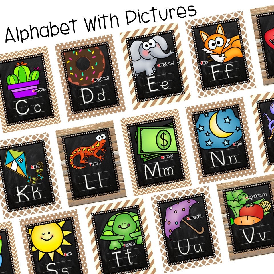 Farmhouse Neutral Alphabet Posters, Phonics Posters Vowel Valley Sound ...