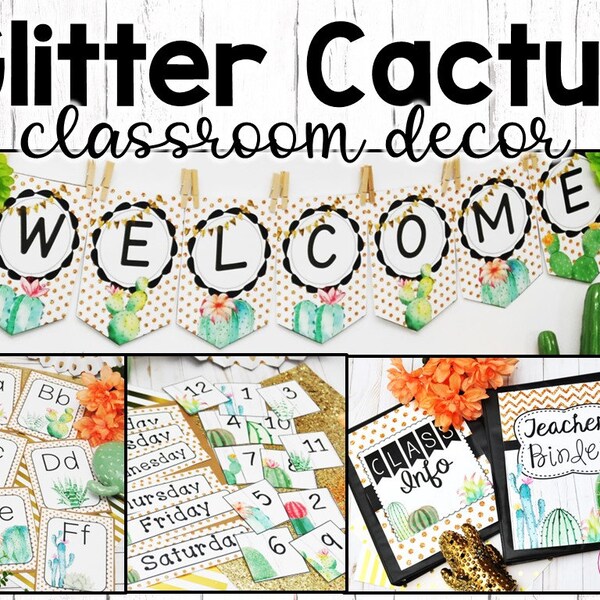 Cactus Classroom Decor - Etsy