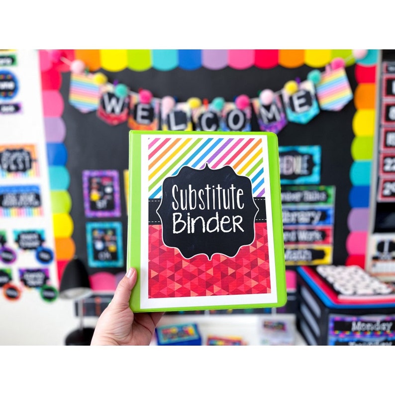 Editable Binder Covers and Spines | Rainbow Classroom Decor | Printable ...