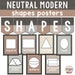 PRINTABLE Shape Posters Charts Neutral Boho Classroom Decor 2D and 3D ...