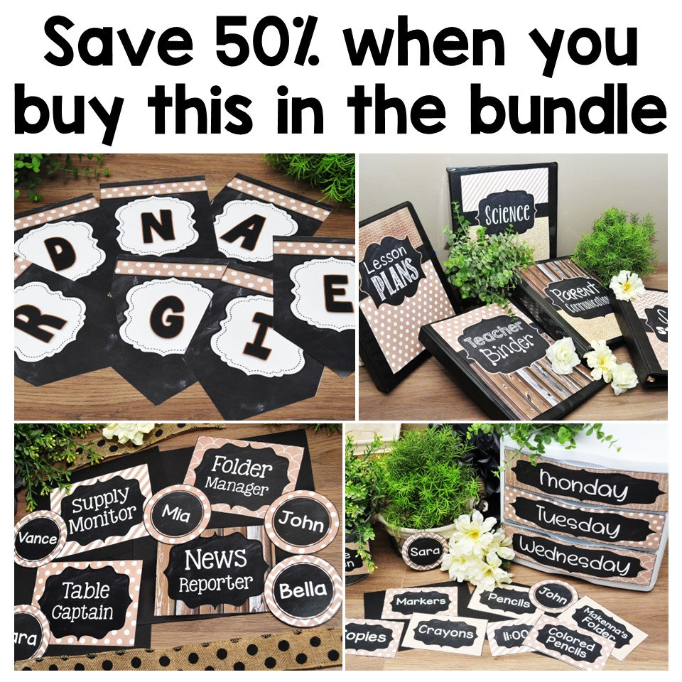 Farmhouse Neutral Classroom Calendar & Weather Display Set Farmhouse ...