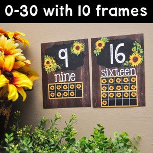 Number Posters 0-30 Number Line With Negative Numbers | Sunflower ...