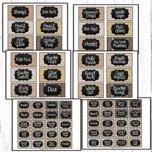 Farmhouse Neutral Teacher Tool Box Labels, Farmhouse Neutral Classroom ...