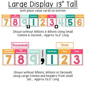 Place Value Chart Posters Place Value Wall Display Tropical Classroom ...