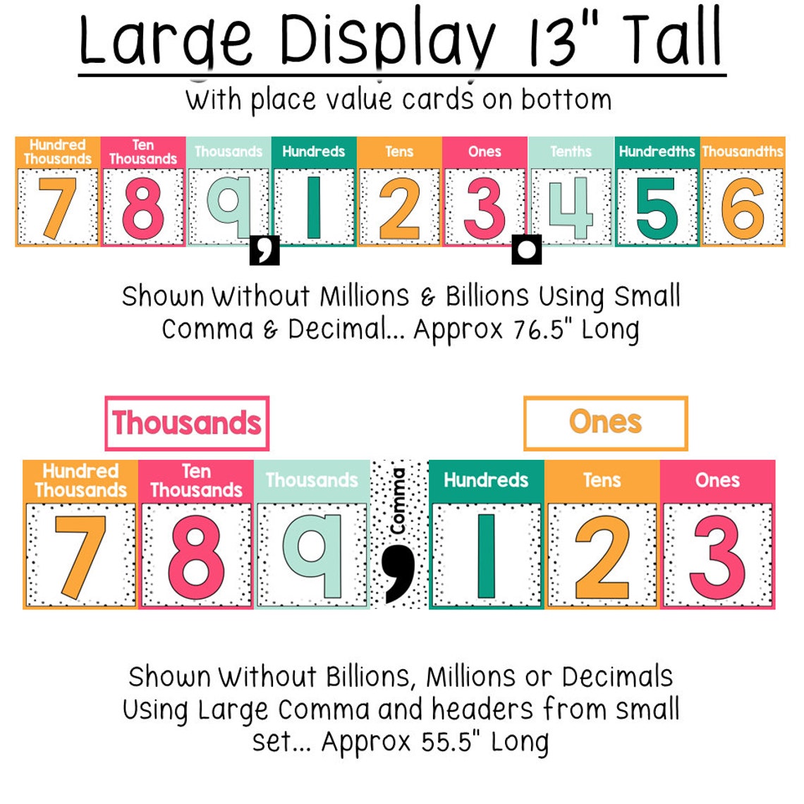 Place Value Chart Posters Place Value Wall Display Tropical Classroom ...