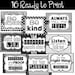 Editable Black and White Classroom Rules Posters Black and White ...
