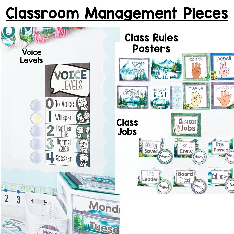 Nature Classroom Decor Bundle Nature Classroom Theme Mountain Decor ...