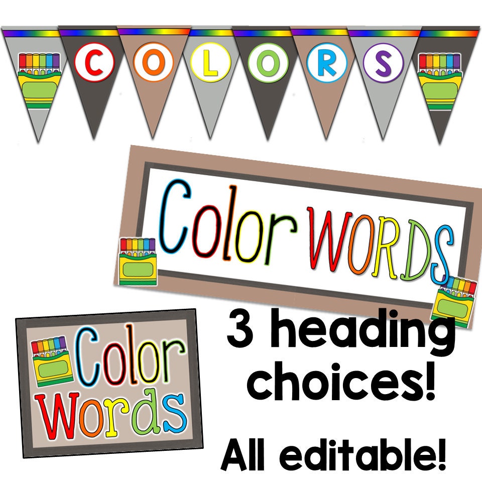 PRINTABLE Color Posters Pack Neutral Classroom Decor Neutral Colors ...