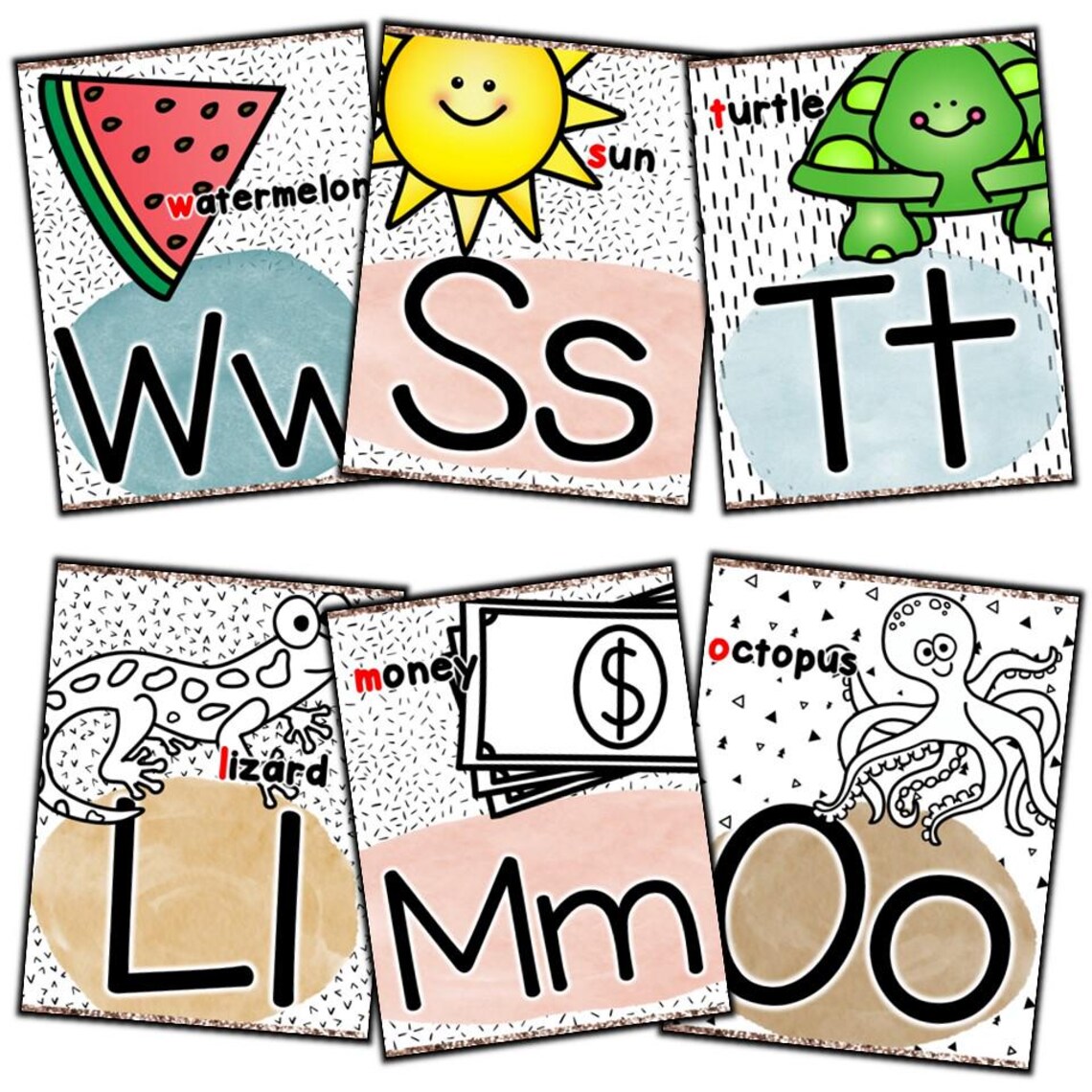 Alphabet Posters With Pictures for the Classroom | Neutral Boho ...