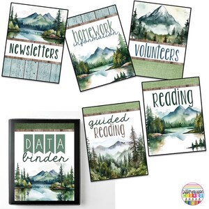 Editable Nature Binder Covers and Spines Nature Classroom Decor Forest ...