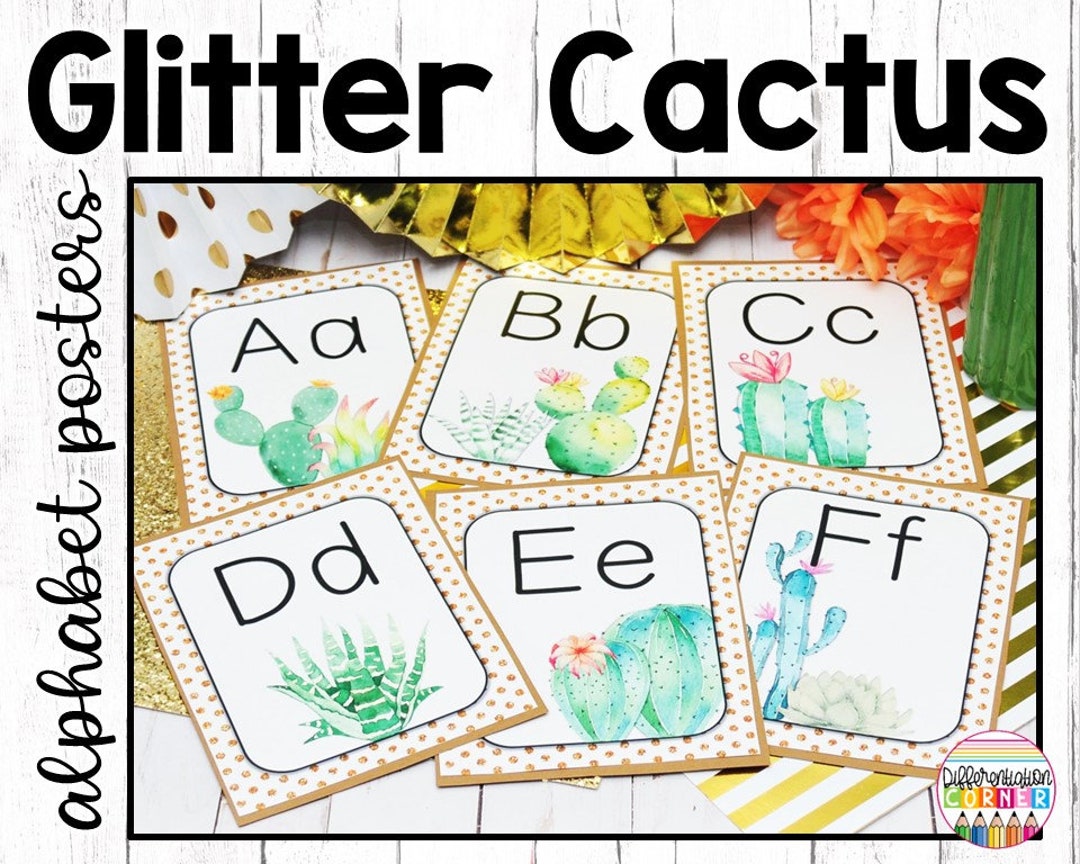 Alphabet Posters for the Classroom Cactus Classroom Decor Printable ...