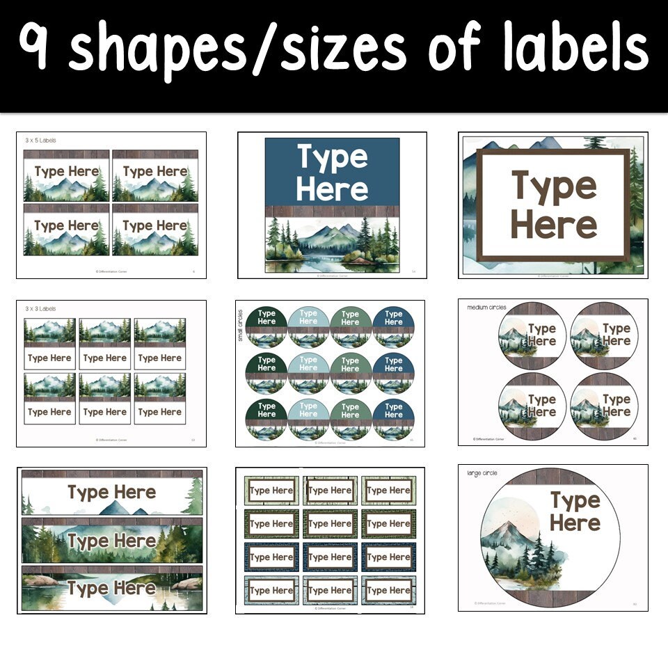 Editable Nature Classroom Labels Nature Classroom Decor Classroom ...
