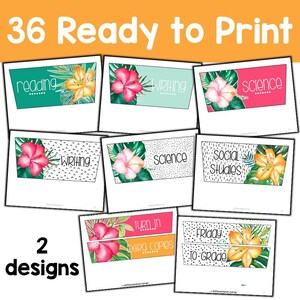 10 Drawer Cart Rolling Labels Editabletropical Classroom Decor Jungle ...