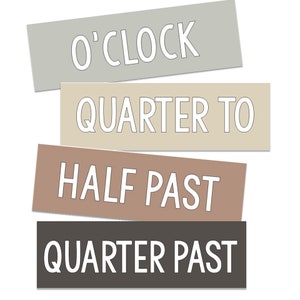 PRINTABLE Neutral Clock Label Numbers in 5 Minute Intervals | Neutral ...