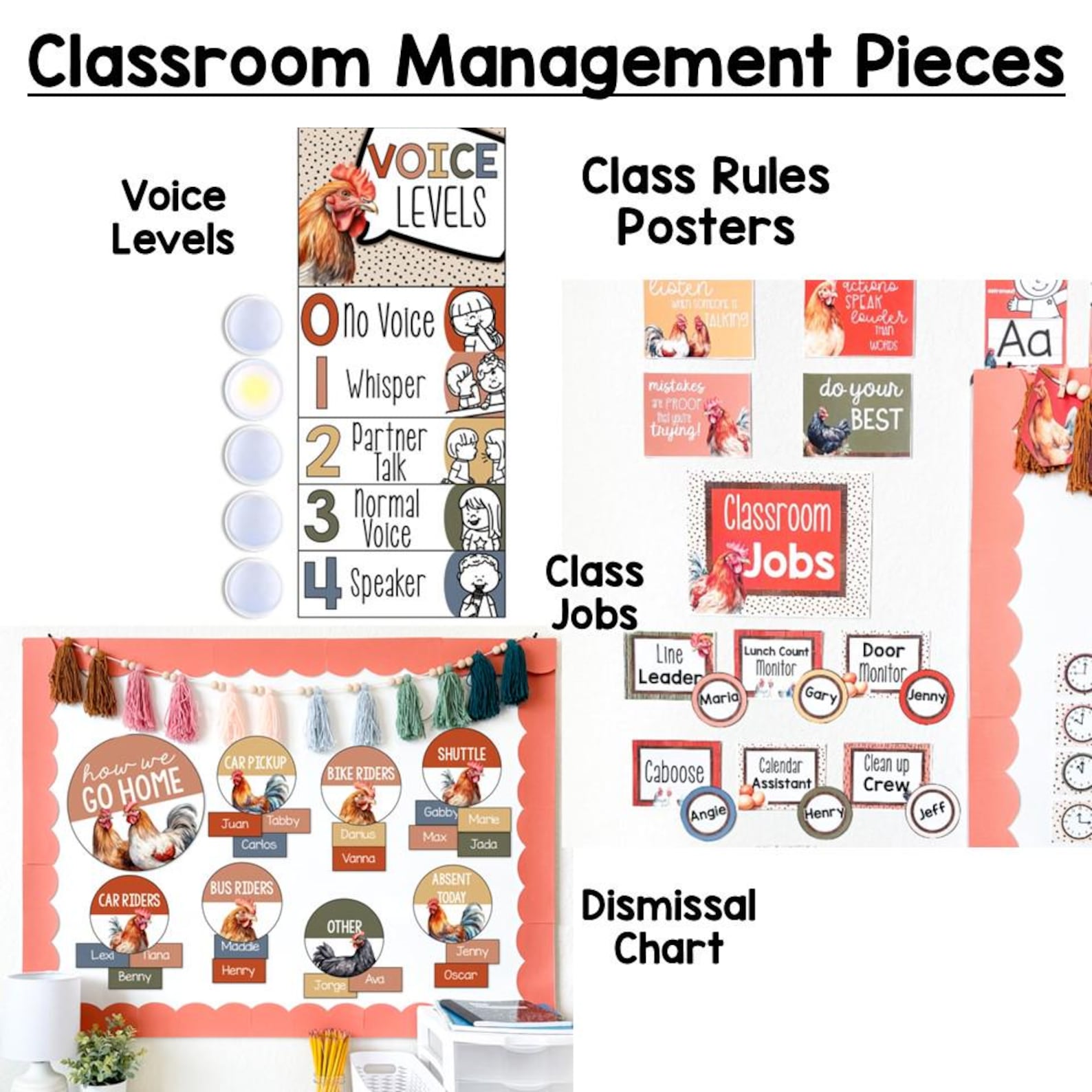 Chicken Farm Classroom Decor Bundle Chicken Classroom Theme Farm Theme ...
