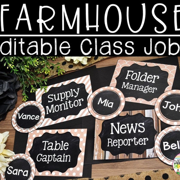 Classroom Jobs Chart - Etsy