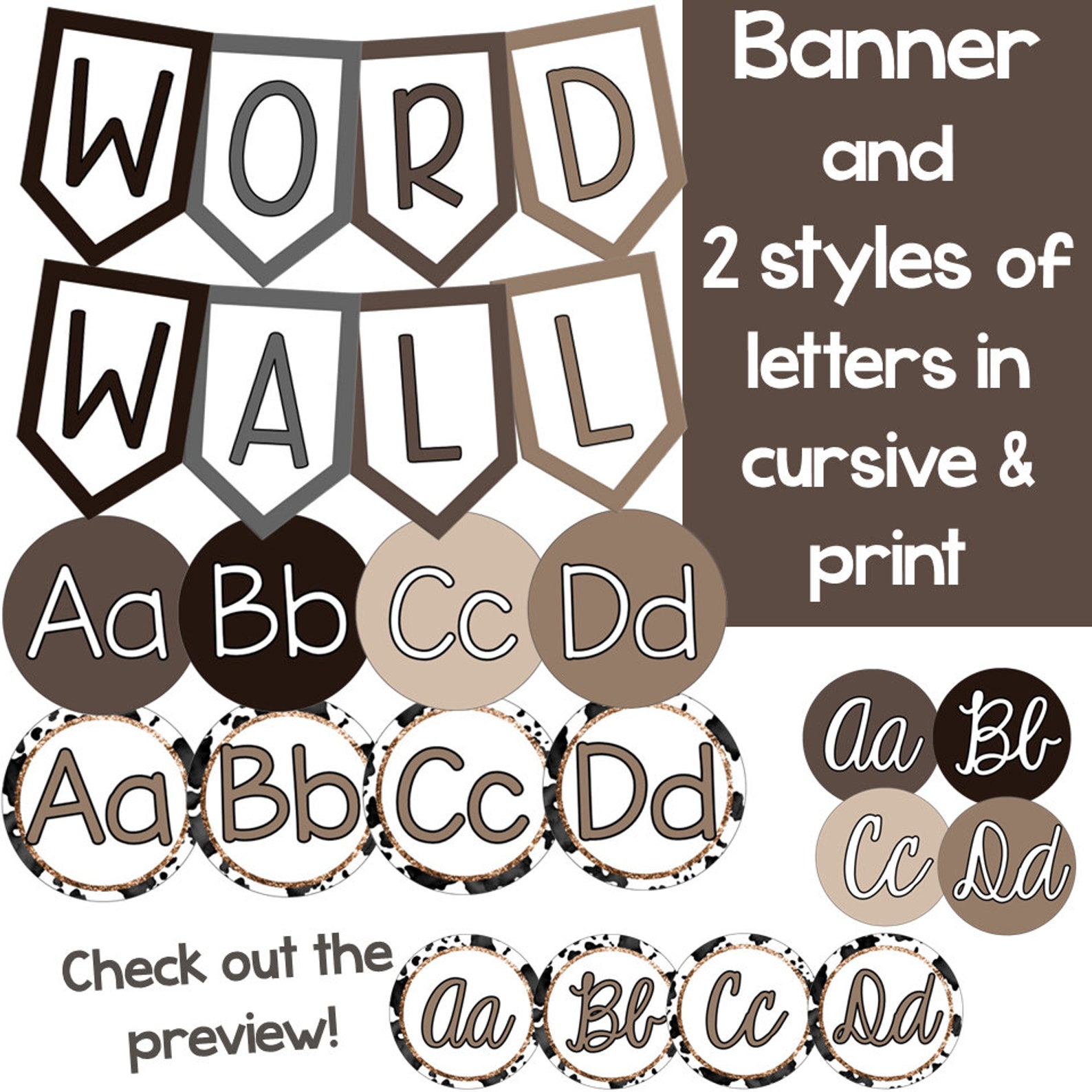Classroom Word Wall Display Editable Neutral Boho Classroom Decor Word ...