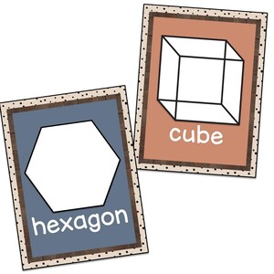 PRINTABLE Shapes Poster Charts Farmhouse Chicken Classroom Decor 2D and ...