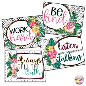 Editable Tropical Classroom Rules Posters Tropical Classroom Decor ...