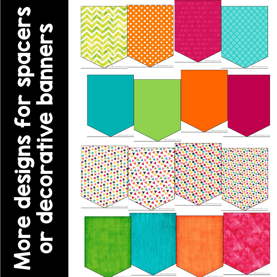 Editable Confetti Rainbow Bunting Bulletin Board Banner Letters ...