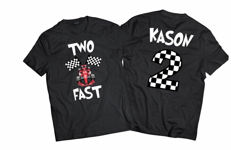 Two Fast Shirt Birthday Boy Shirt Racecar Birthday Tee - Etsy