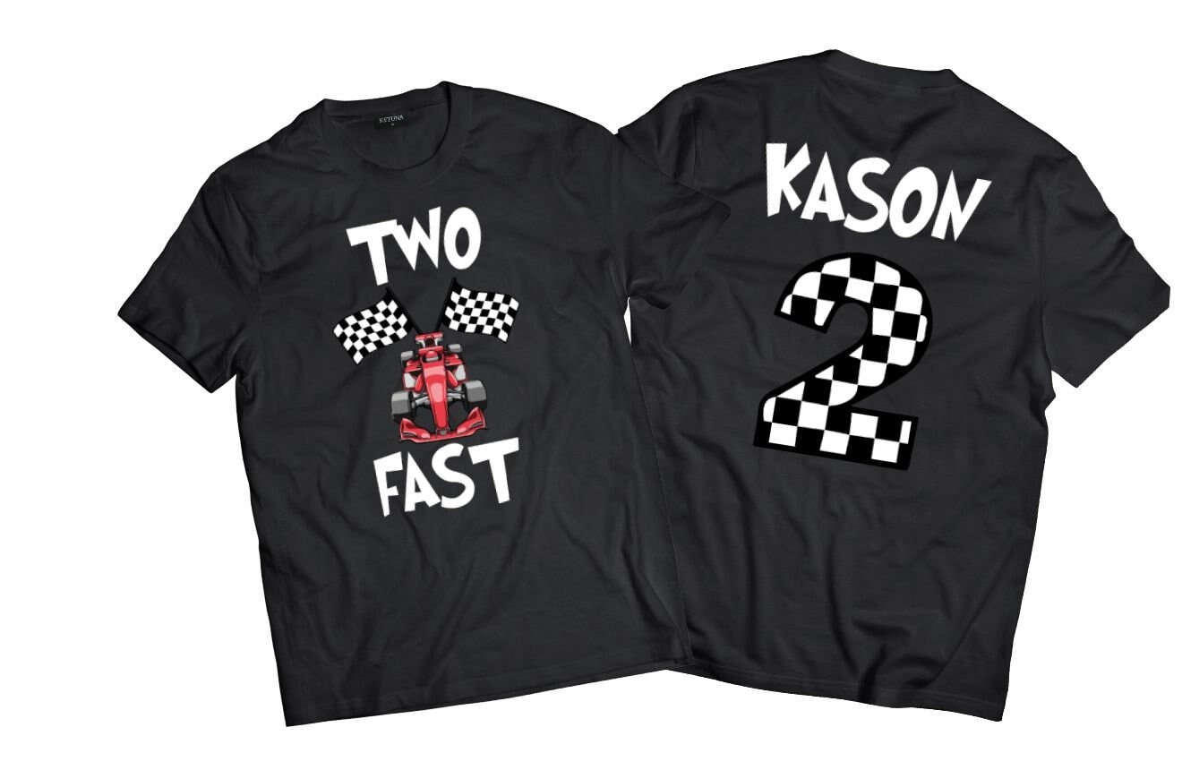 Two Fast Shirt Birthday Boy Shirt Racecar Birthday Tee - Etsy