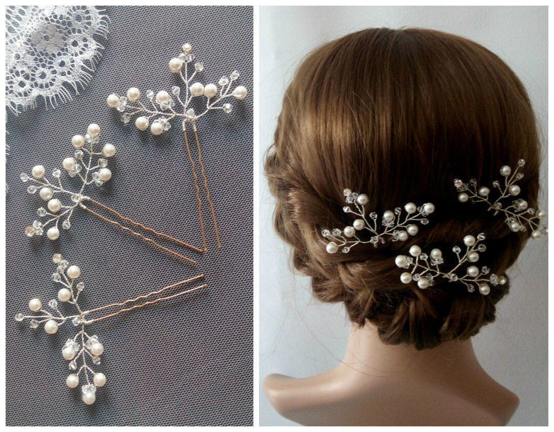 Bridal Hair Pins Wedding Hair Pins Bridal Hair Pieces Pearl - Etsy
