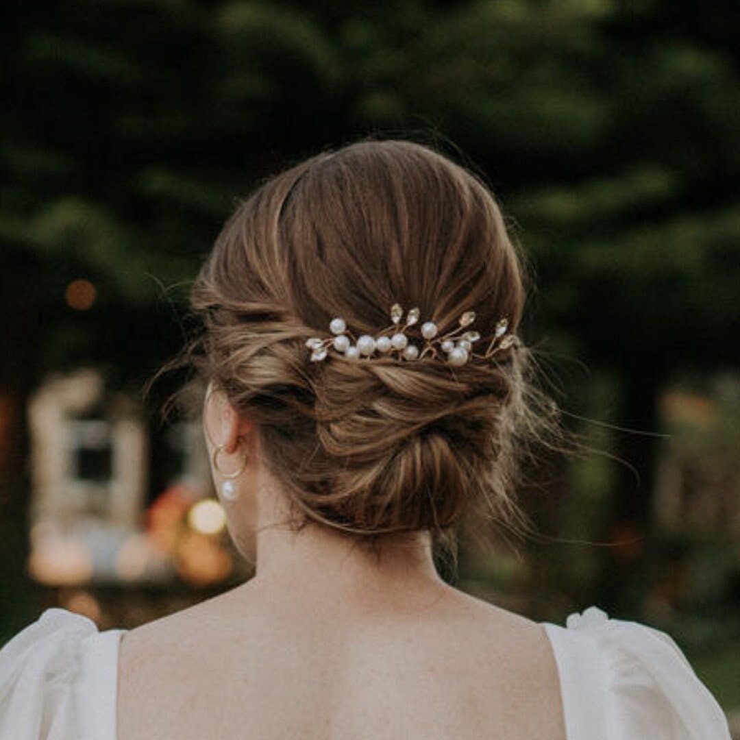 Pearl Bridal Wedding Hair Pins, Wedding Hair Clip, Crystal Hairpin ...