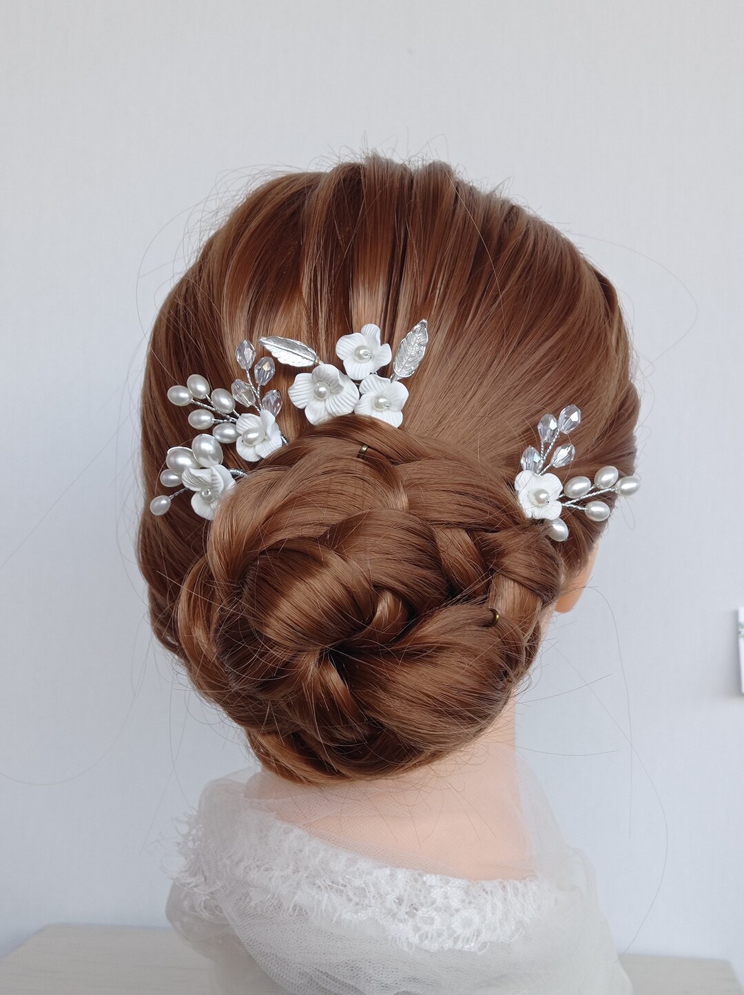 Floral Hair Pins, Flower Hair Pins, Wedding Hair Pins AD1112 - Etsy