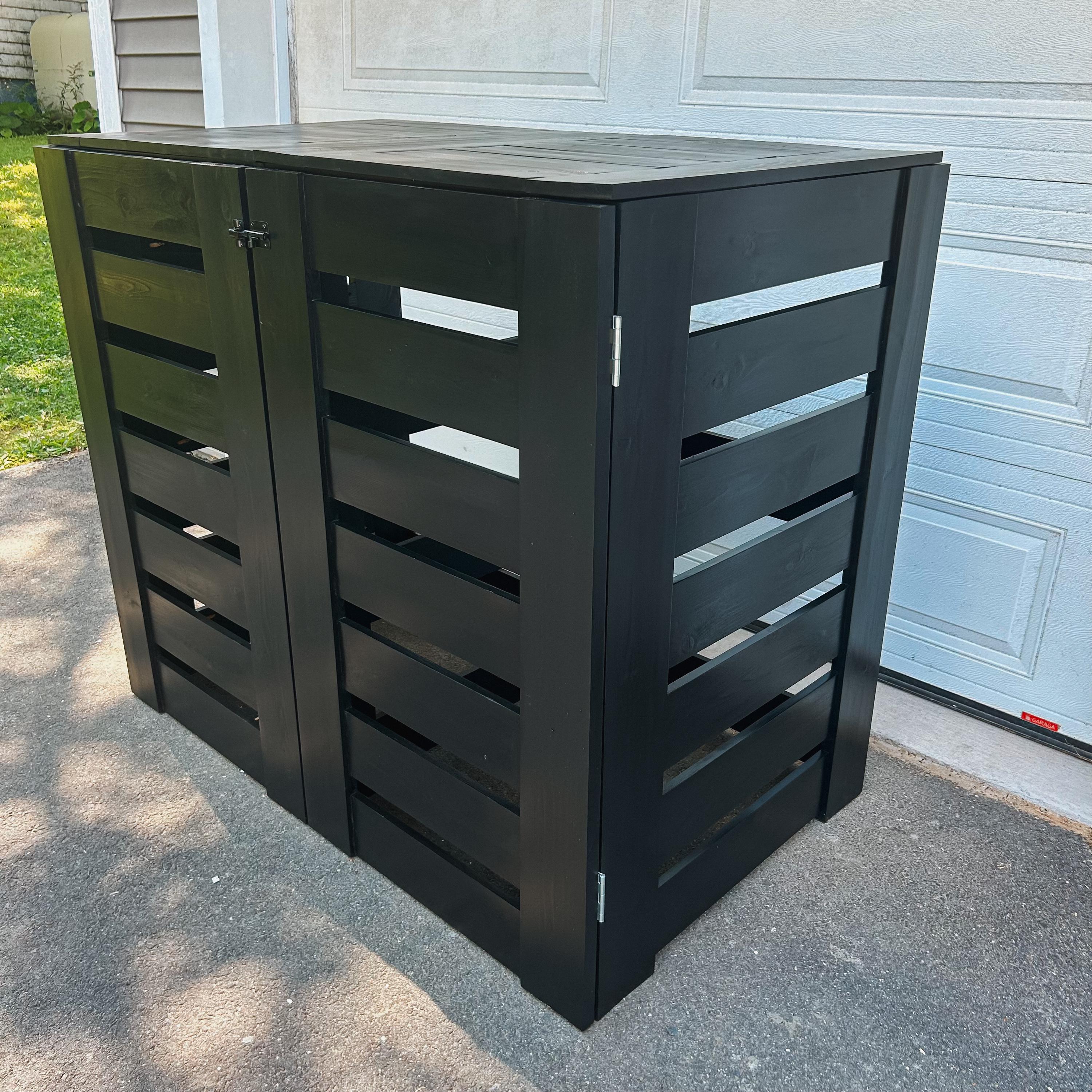 DIY Garbage Bin Storage Enclosure - Recycling - Compost - Step by Step ...