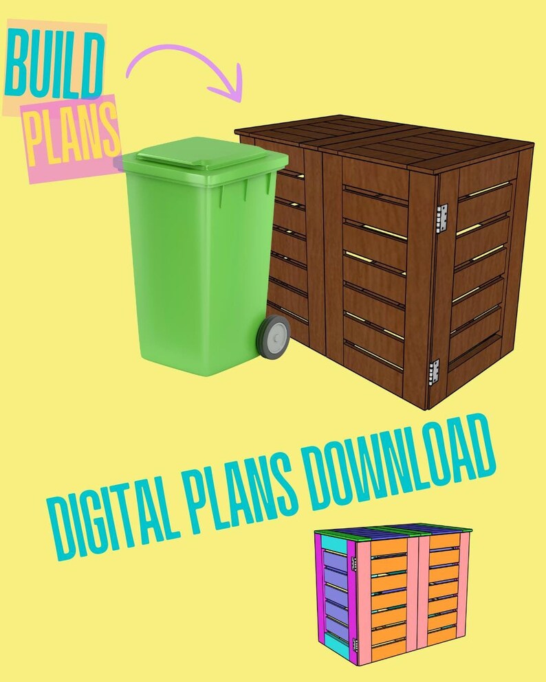 DIY Garbage Bin Storage Enclosure - Recycling - Compost - Step by Step ...