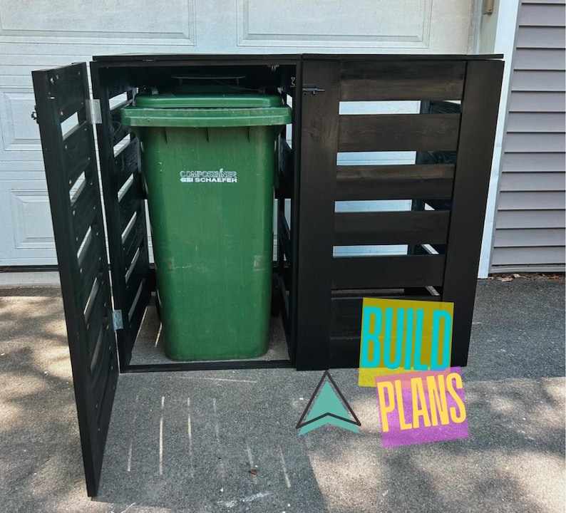 DIY Garbage Bin Storage Enclosure - Recycling - Compost - Step by Step ...