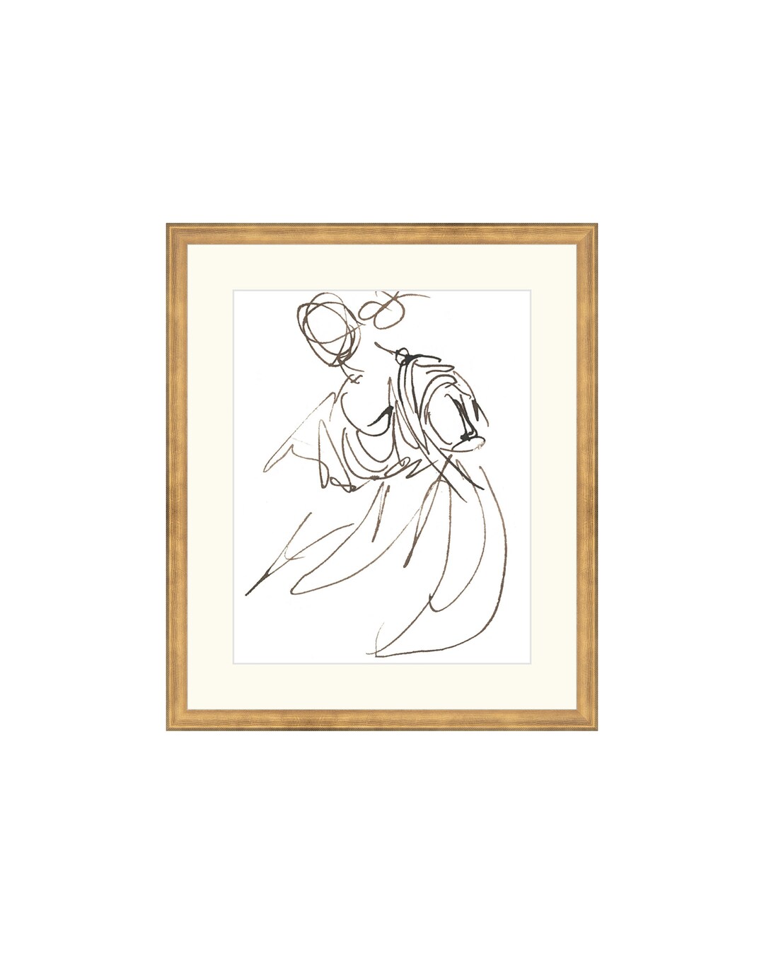 FRAMED. Figure Study III. Female Form Sketch. Feminine Drawing Art ...
