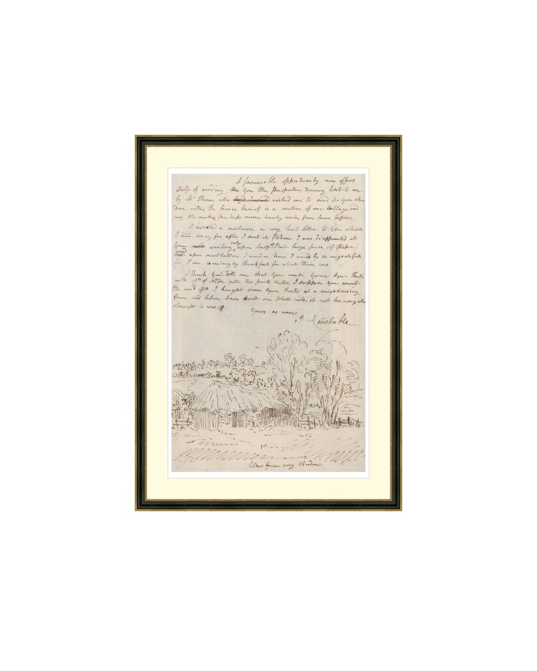 View From My Window. Cottage Letter Art. Letter Wall Art. Classic Wall ...