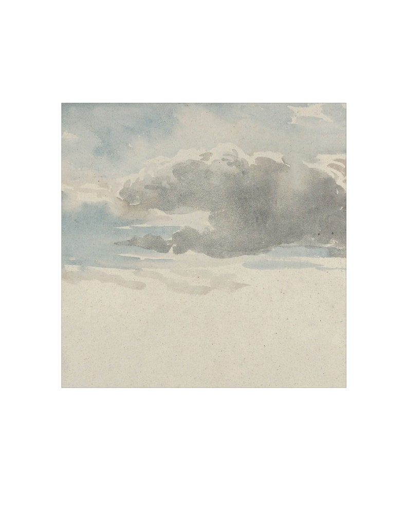 Sky Study V. Watercolor Painting. Vintage Watercolor Painting. - Etsy