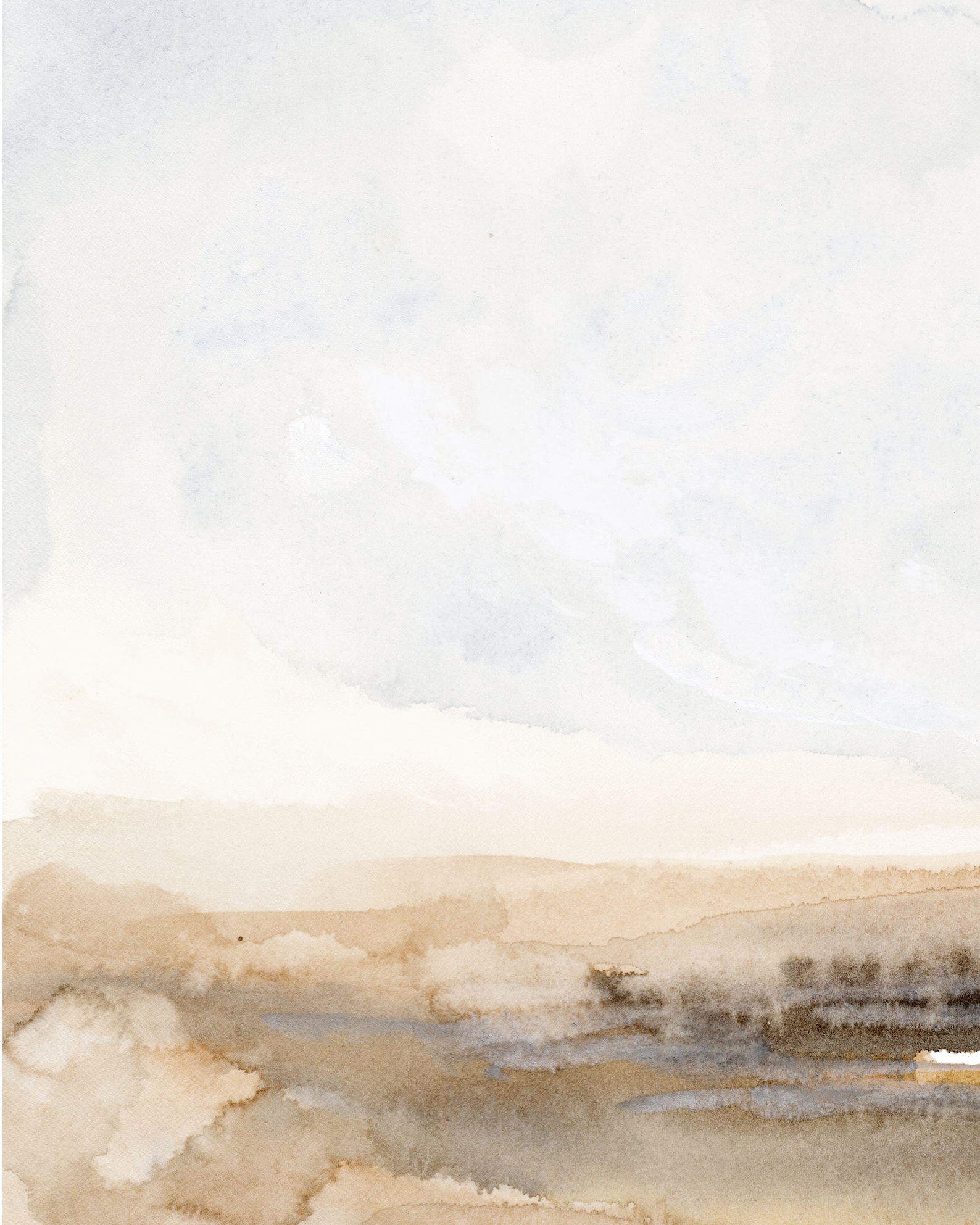 Rust Landscape Art Print Watercolor. Printed and Shipped | Etsy