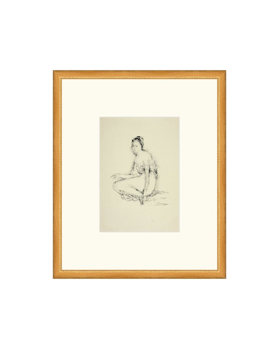 Vintage Figure Study. Female Figure Drawing. Sketch Art Woman. - Etsy