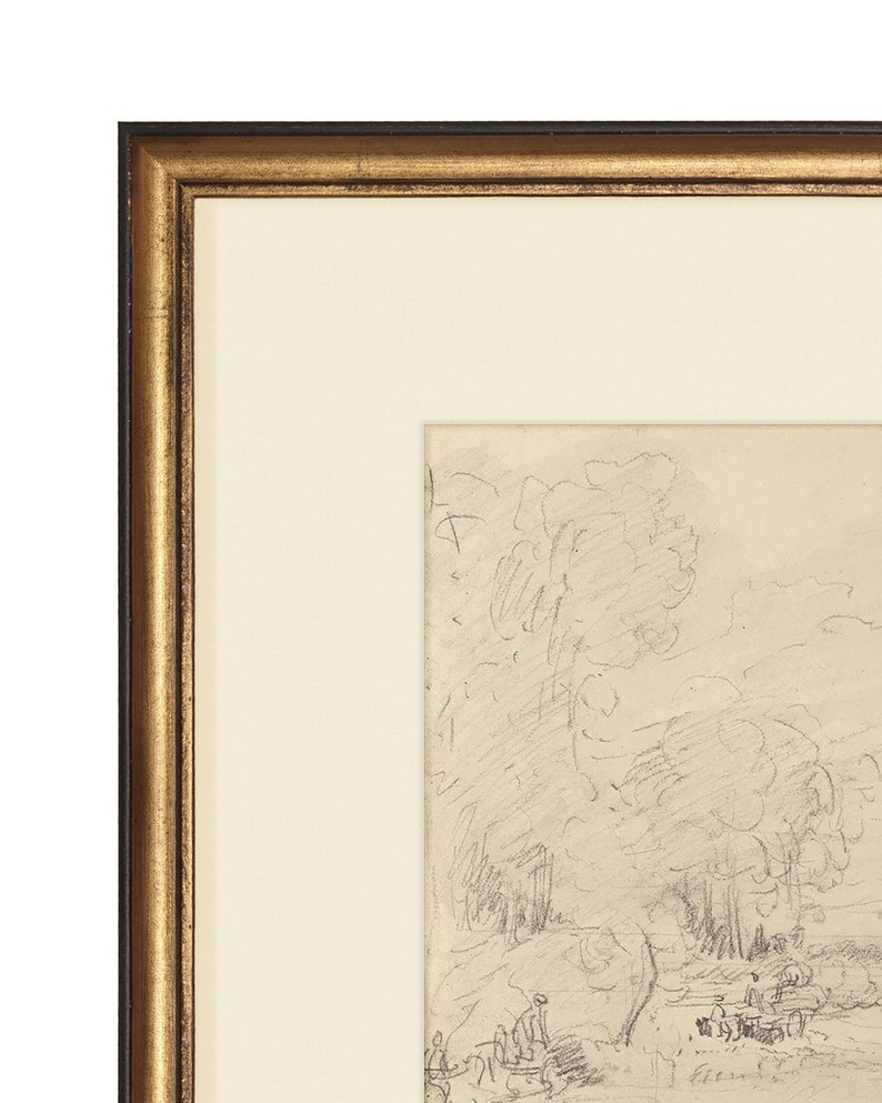 Promenade Drawing III. Antique Landscape Prints. Landscape Sketches ...