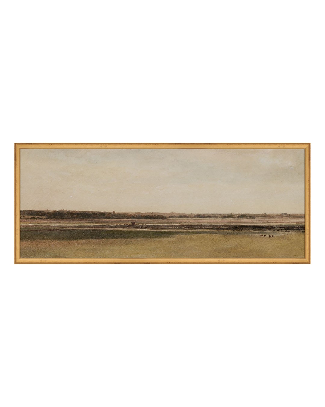 FRAMED Rust Meadow. Rust Decor. Moody Vintage Landscape Print. Framed ...
