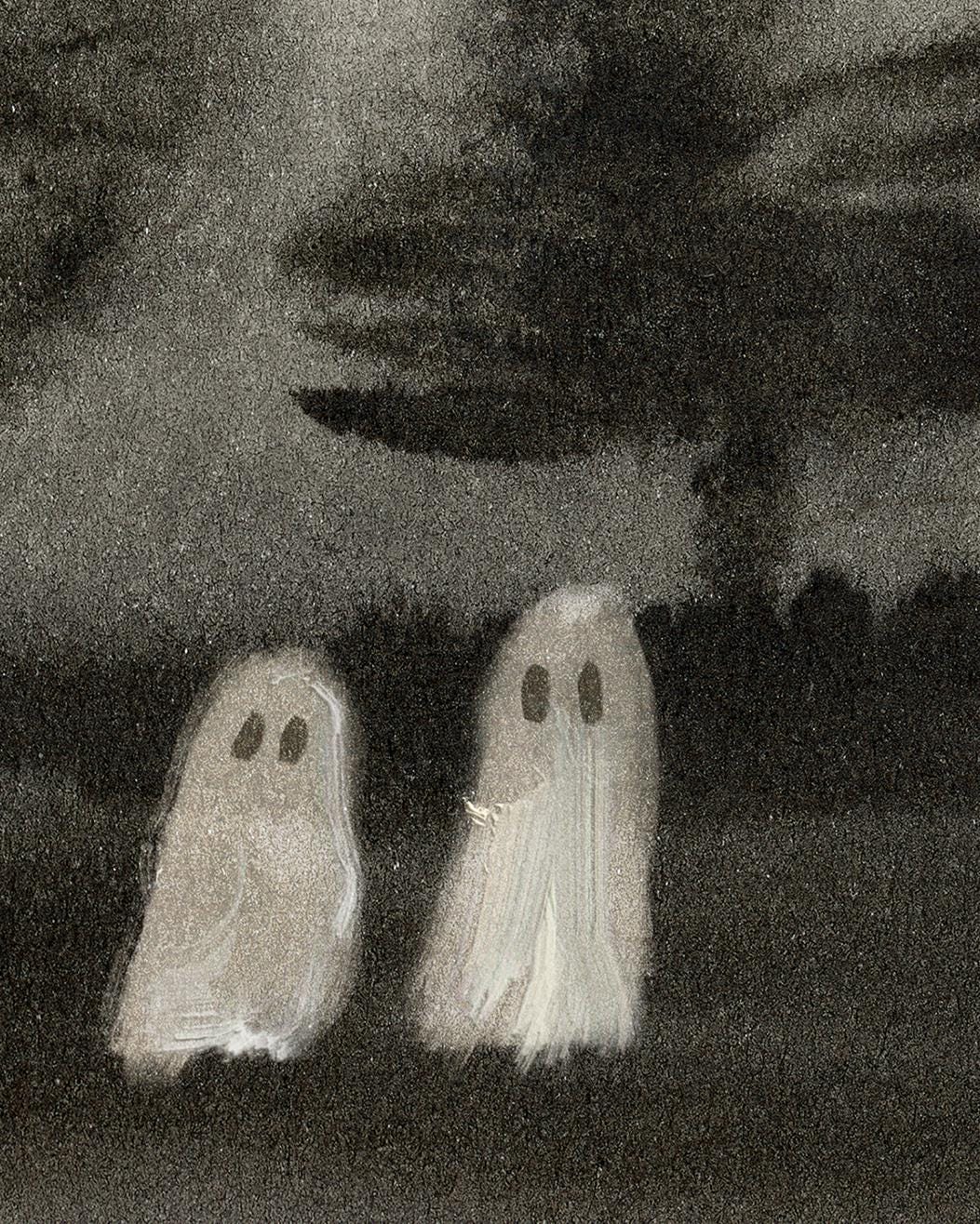 Ghosts in the Meadow, HALLOWEEN Digital Download, Printable Artwork ...