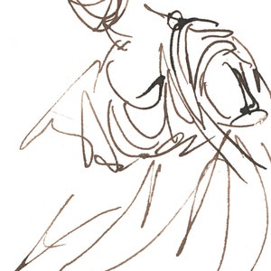 Figure Study III. Female Form Sketch. Feminine Drawing Art. Sketch of a ...