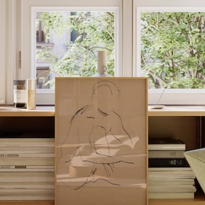 Seated Figure Study II. Figure Still Life Art. Still Life Drawing Vintage. Figure Drawing Print ...